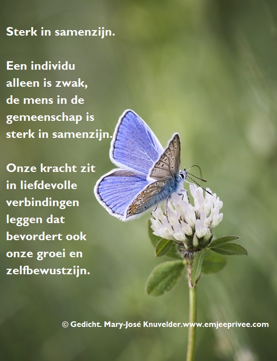 Gedicht. Sterk in samenzijn – EmJeePrivee