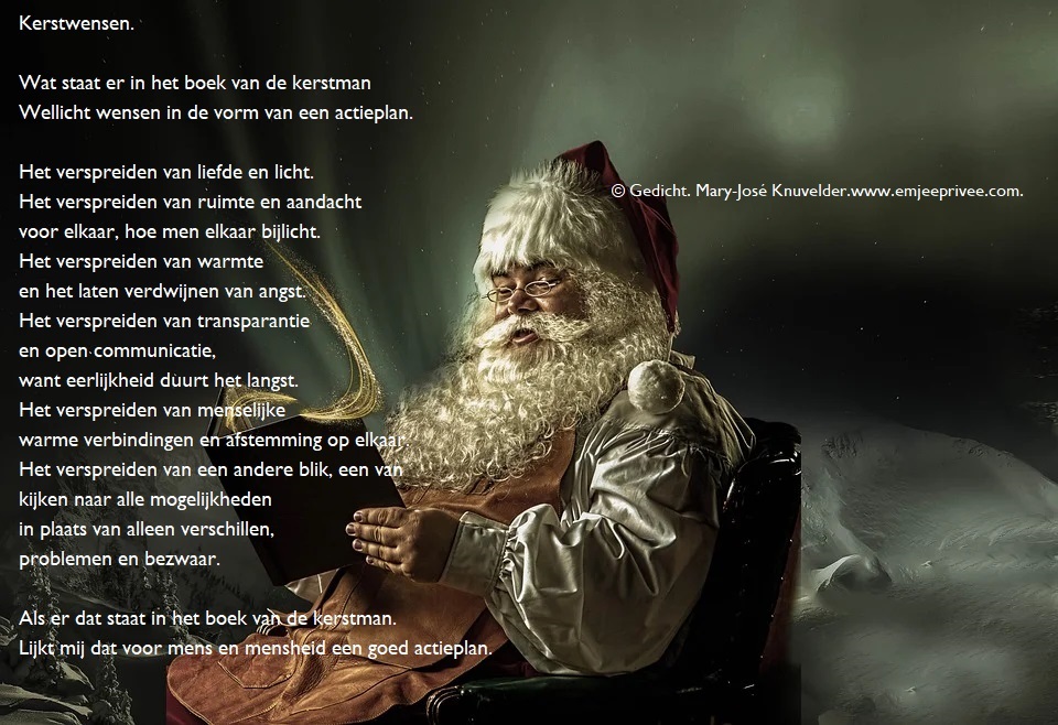 Gedicht. Kerstwensen – EmJeePrivee
